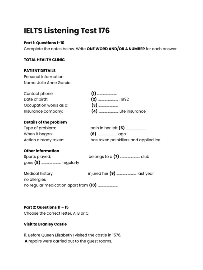 IELTS Listening Test 176 | PDF | Aristotle | Weather