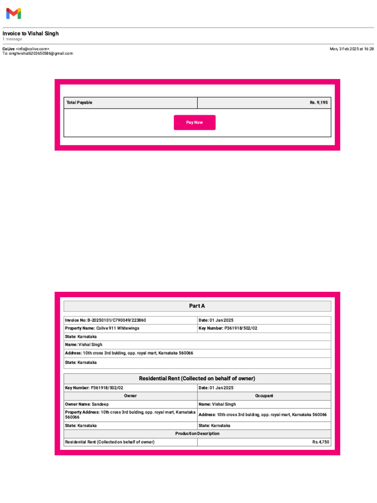 Gmail - Invoice To Vishal Singh | PDF | Invoice | Payments