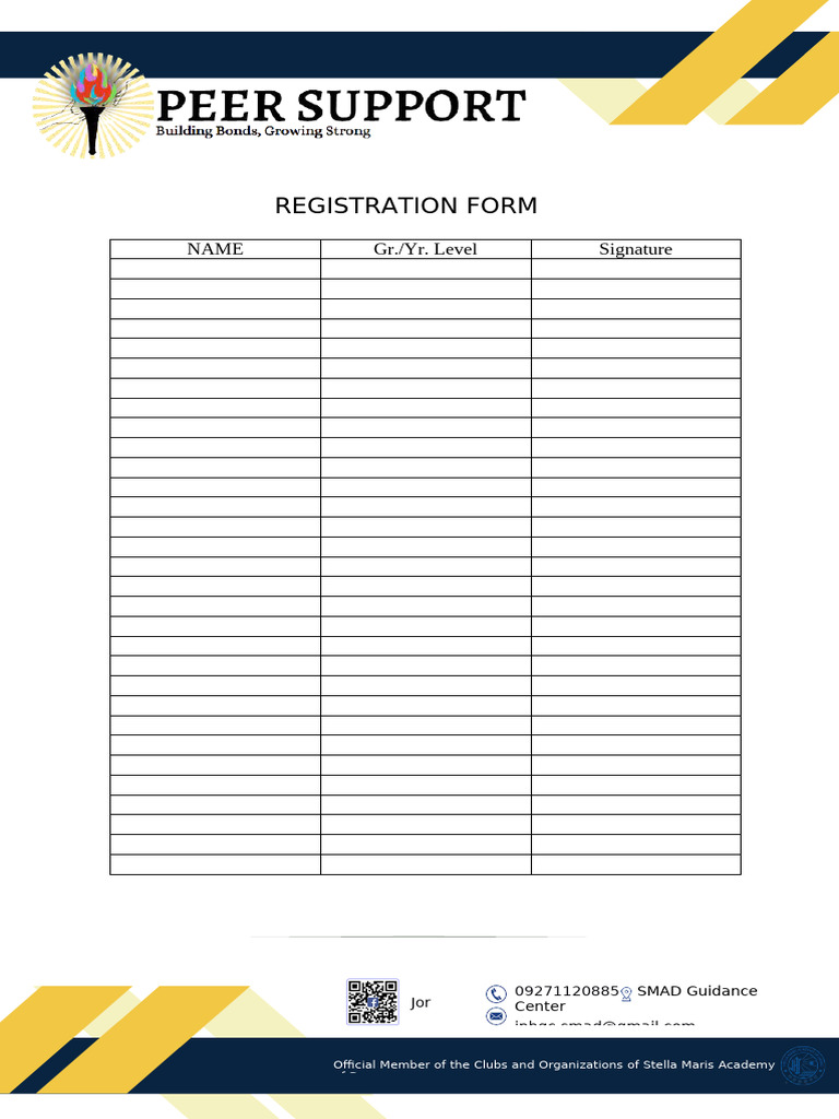 PSG Registration Form | PDF