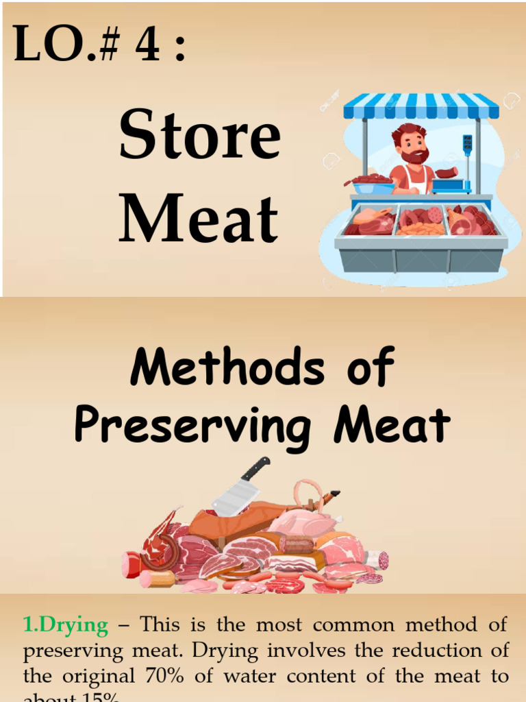 Tle 10 - Cookery 4TH Quarter Store Meat | PDF | Food Storage | Curing ...