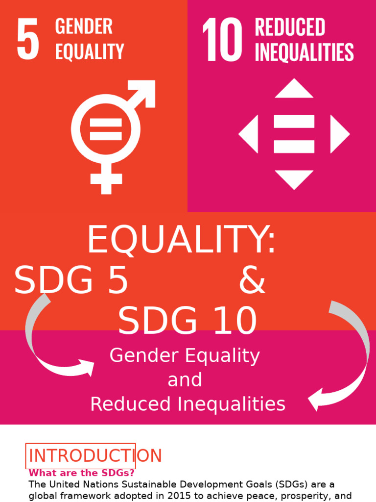 Presentation of SDG 5 and SDG 10 | PDF | Economic Inequality | Discrimination & Race Relations