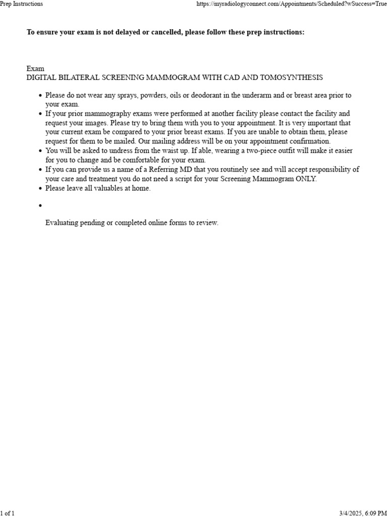 Prep Instructions | PDF