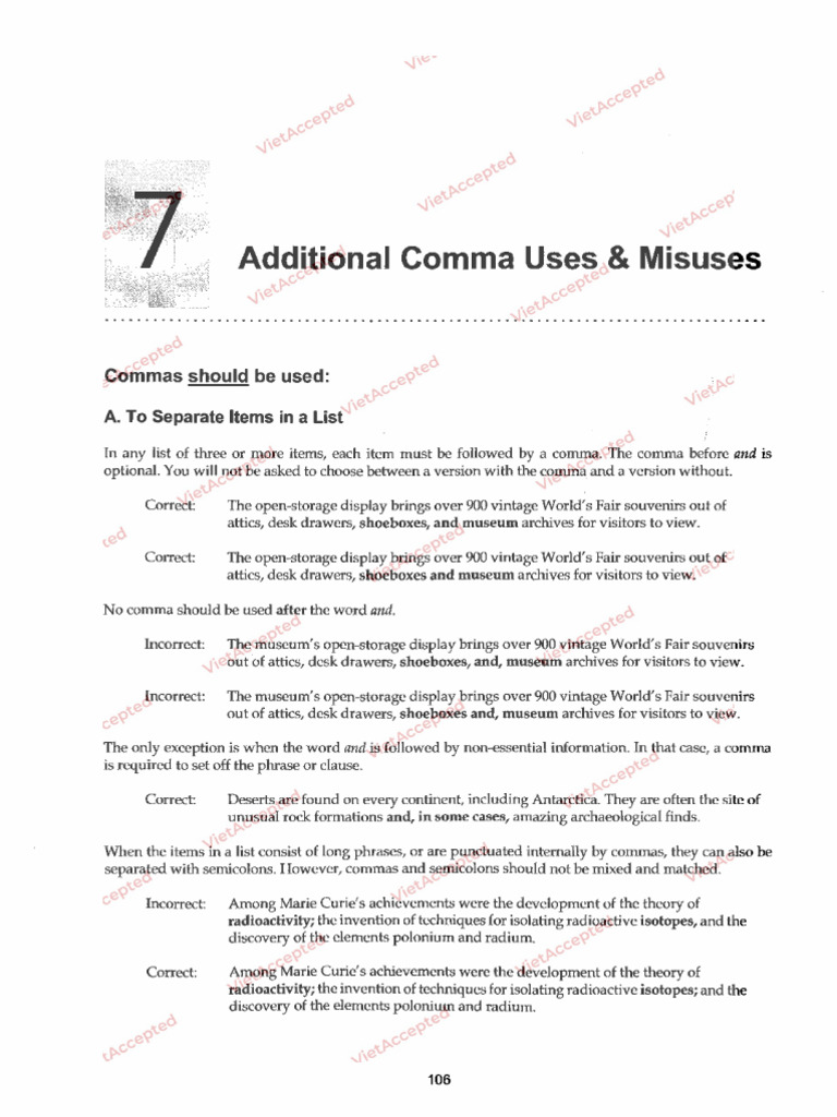 Additional Commas | PDF