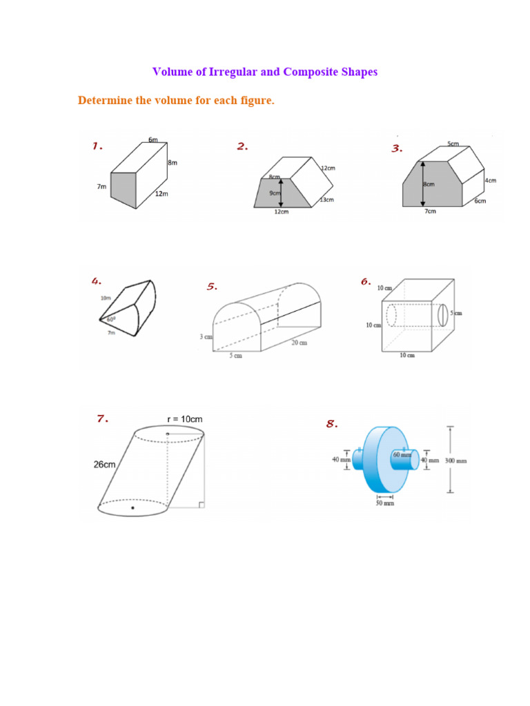 3f. Volume of Irregular and Composite Shapes | PDF