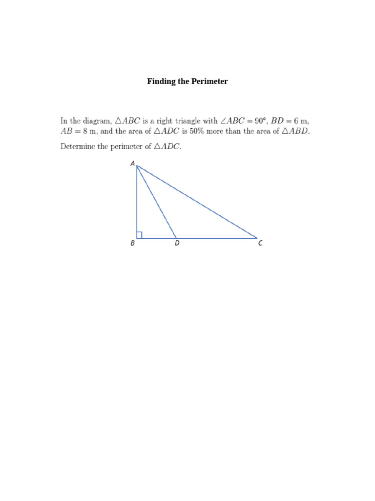 Finding The Perimeter | PDF
