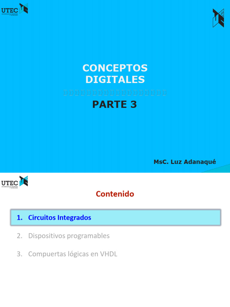 1c. CI -LogProg | PDF | Arreglos de compuertas lógicas programables en sitio | Vhdl