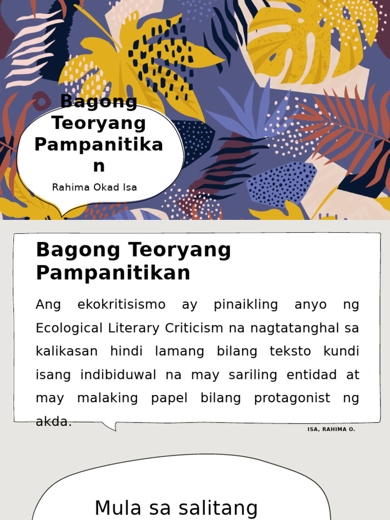 2 FIL 102 Bagong Teoryang Pampanitikan | PDF