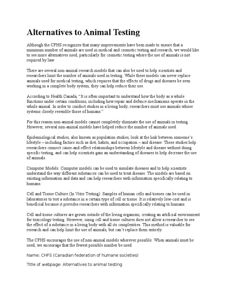 Animal Testing Cons | PDF | Animal Testing | Experiment