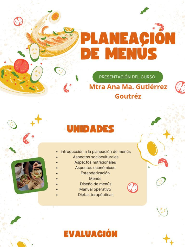 Planeación de Menús: Curso Completo | PDF