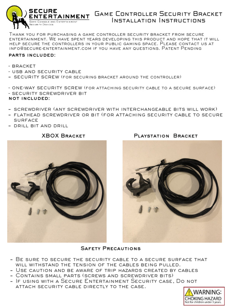 Game Controller Security Bracket Guide | PDF | Video Game Consoles
