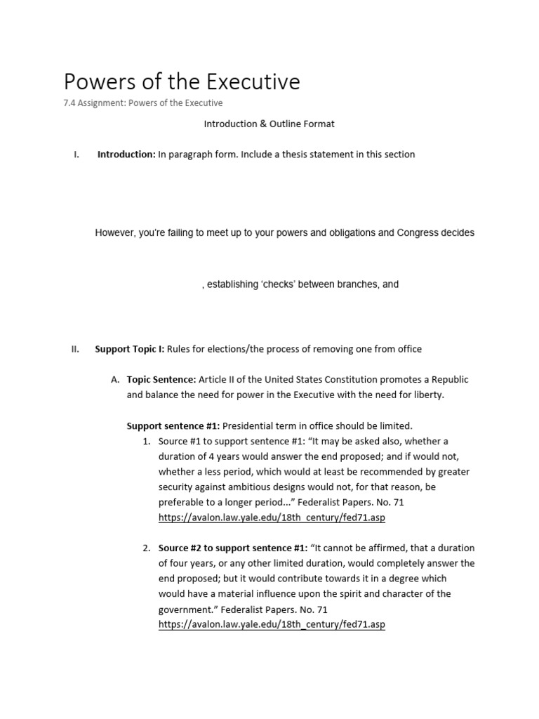 7.4 Powers of The Executive | PDF | Article Two Of The United States ...