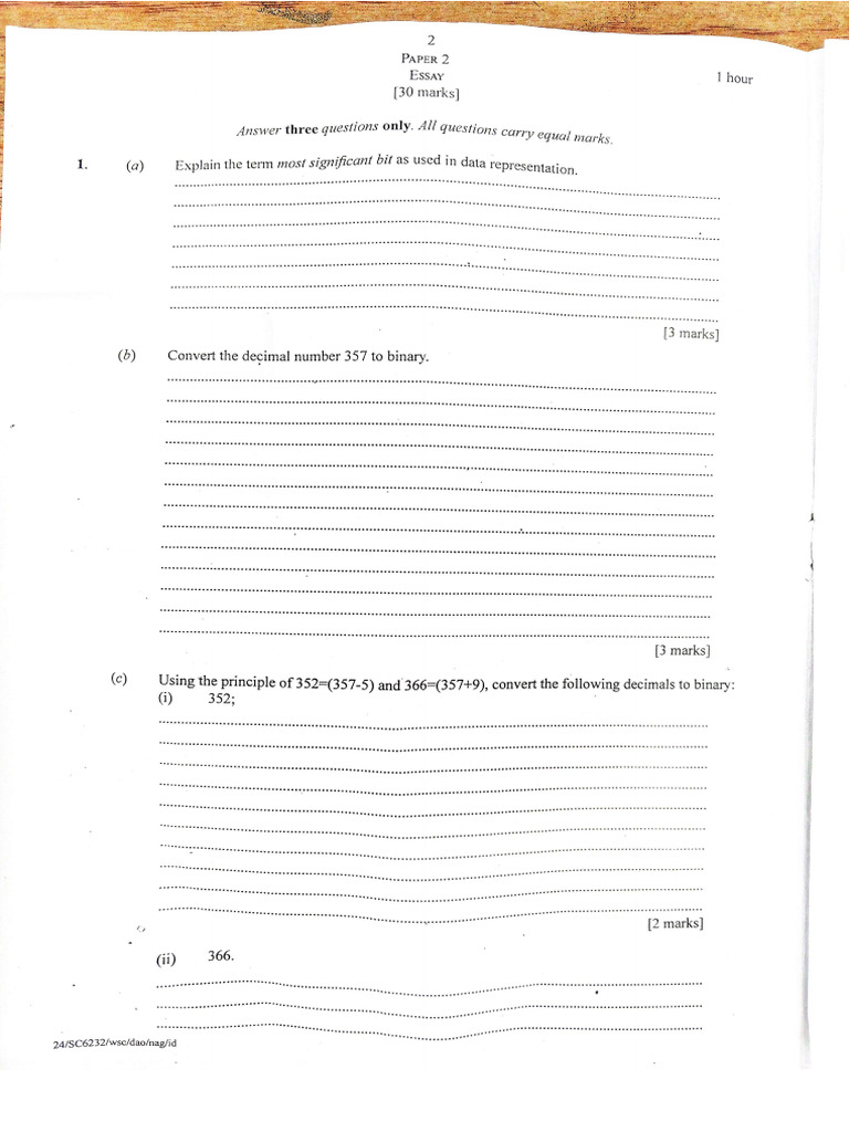 Elective ICT Theory 2024 | PDF