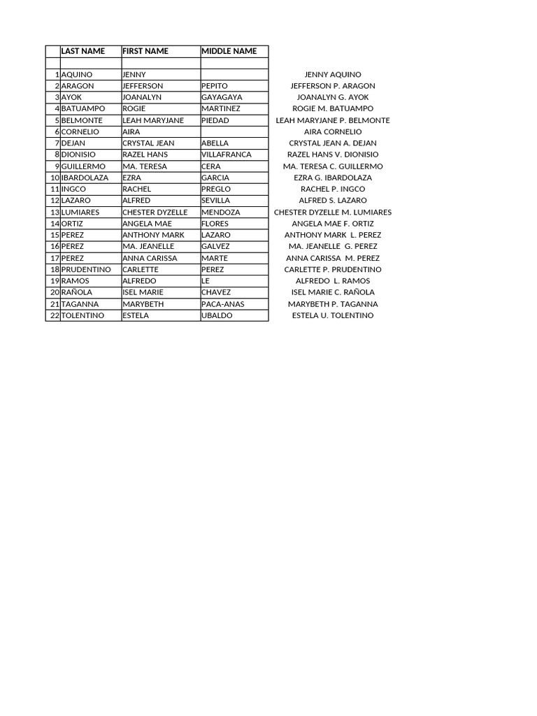 Participants - Excel Training | PDF