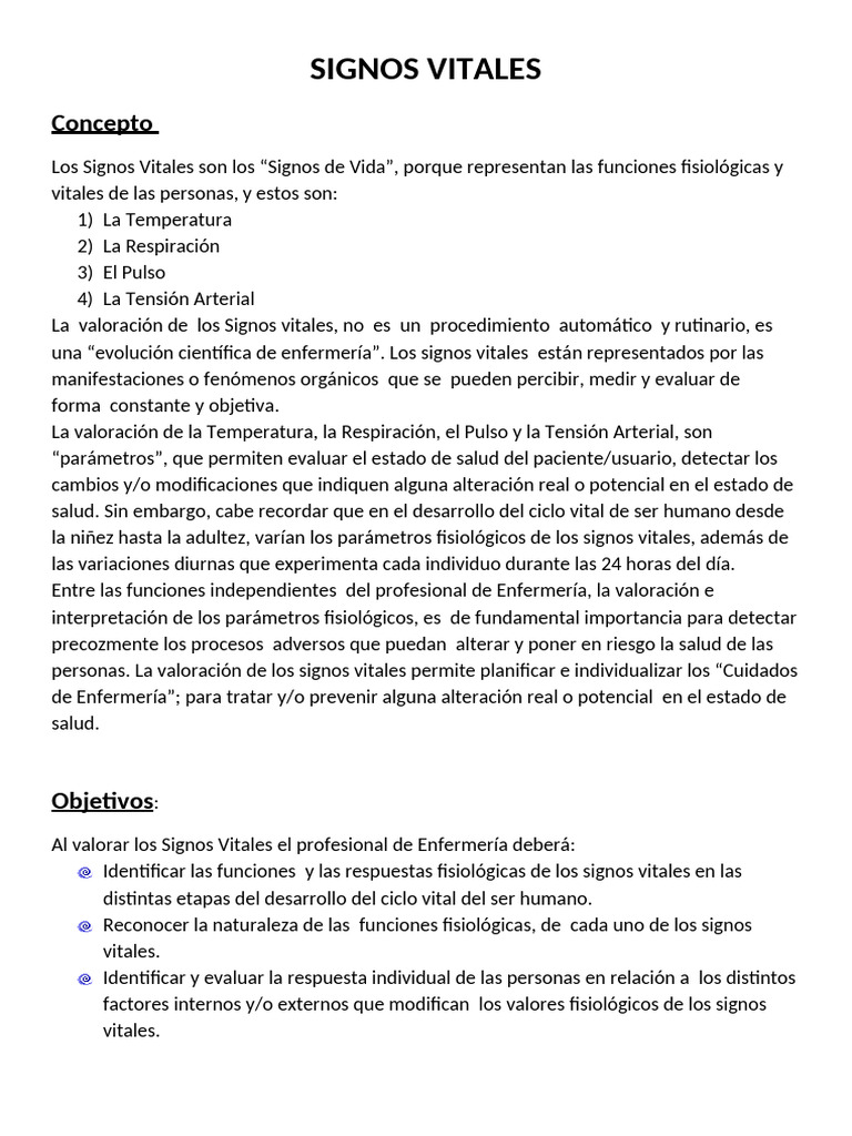 Signos Vitales Practica | PDF | Respiración | Termorregulación