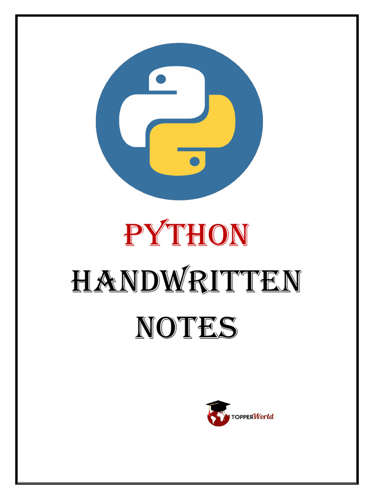 Python Handwritten Notes | PDF