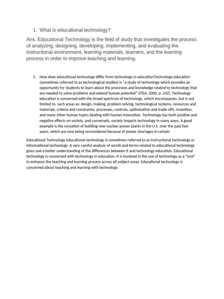 What Is Educational Technology | PDF