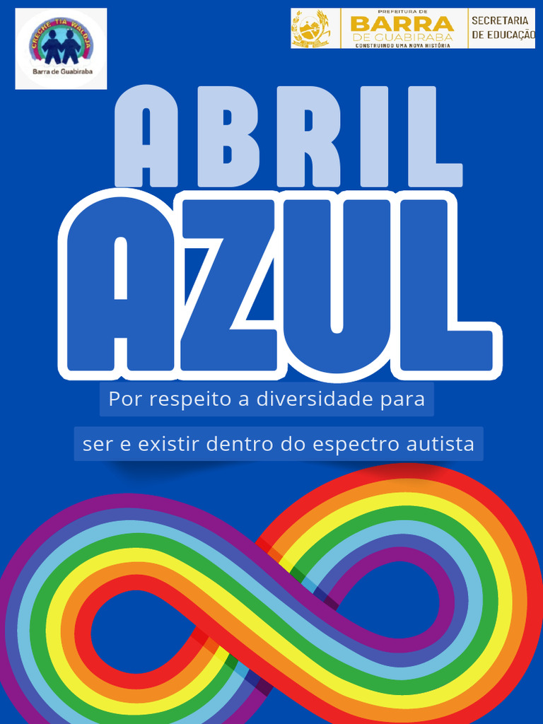 Cartaz A4 Abril Azul Autismo Espectro Símbolo Delicado - 20250402 ...