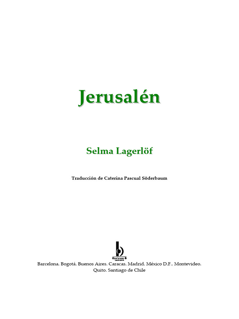 Jerusalen Por - Lagerlof, Selma - NOBEL 1909 | PDF | Selma Lagerlöf
