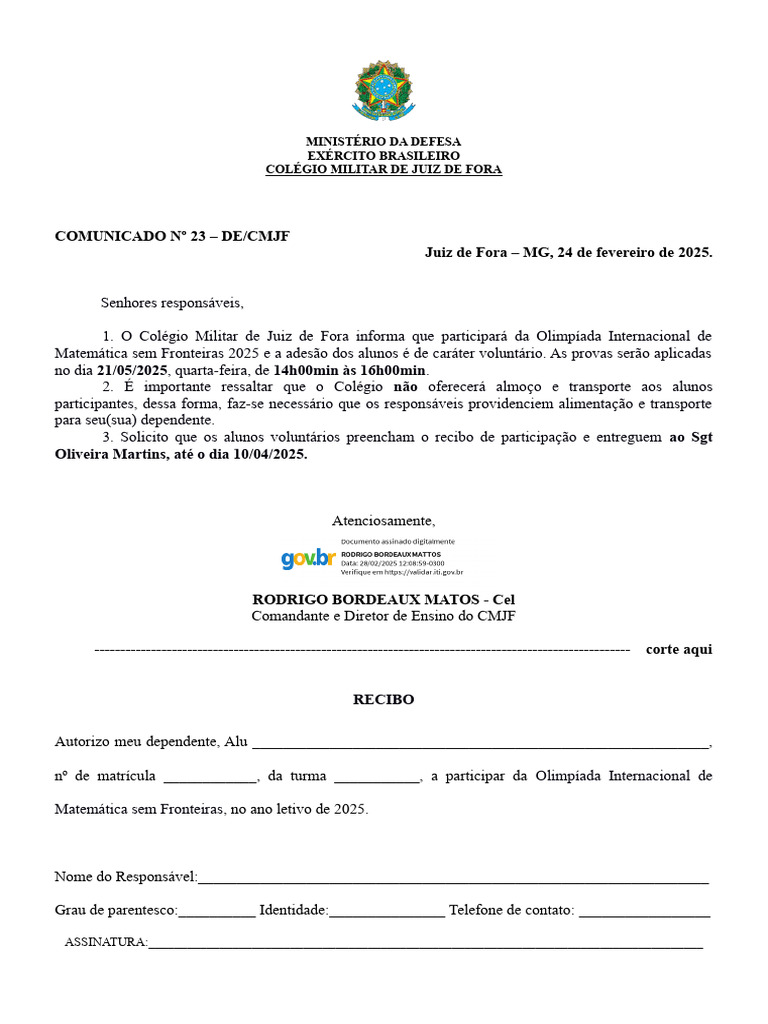 Comunicado 23 Revisado Assinado | PDF