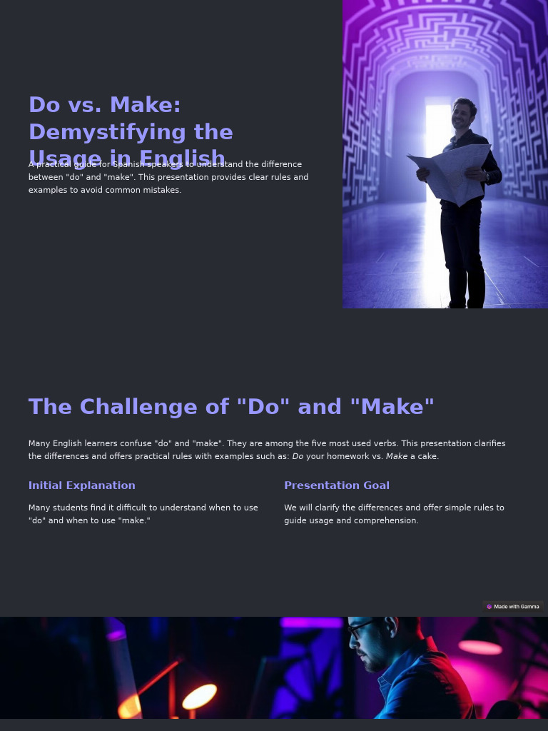 Mastering "Do" vs. "Make" in English | PDF | English Language | Learning