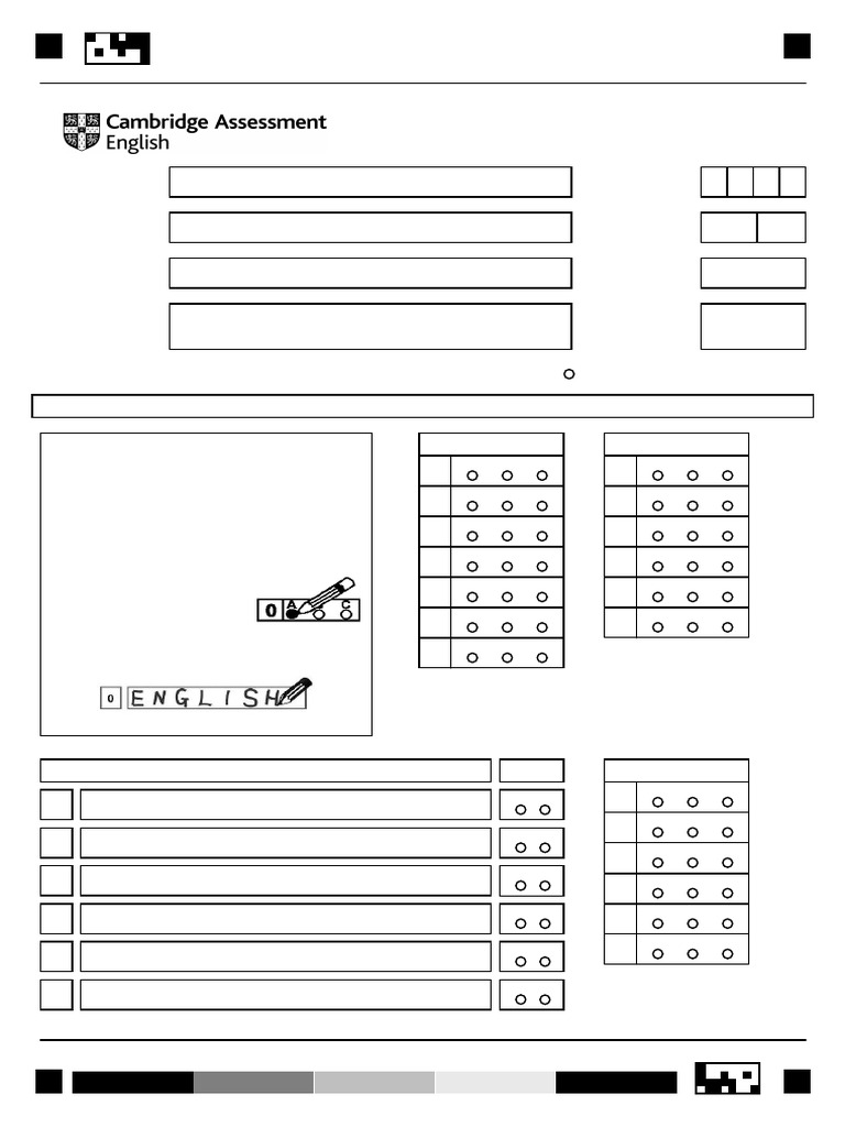 B1_Preliminary_for_Schools_Answer sheet_Listening | PDF