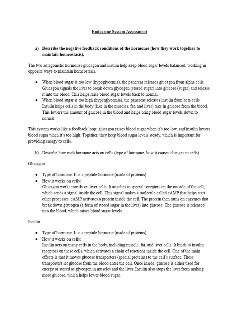 Endocrine System Assessment-3 | PDF | Thyroid Stimulating Hormone | Insulin