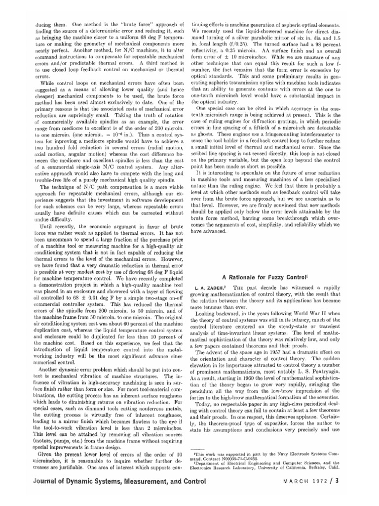 (1972) Zadeh, Lofti A. - A Rationale For Fuzzy Control | PDF | Optics ...