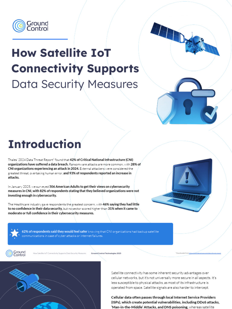 How Satellite IoT Connectivity Supports Data Security Measures | PDF | Computer Security | Security