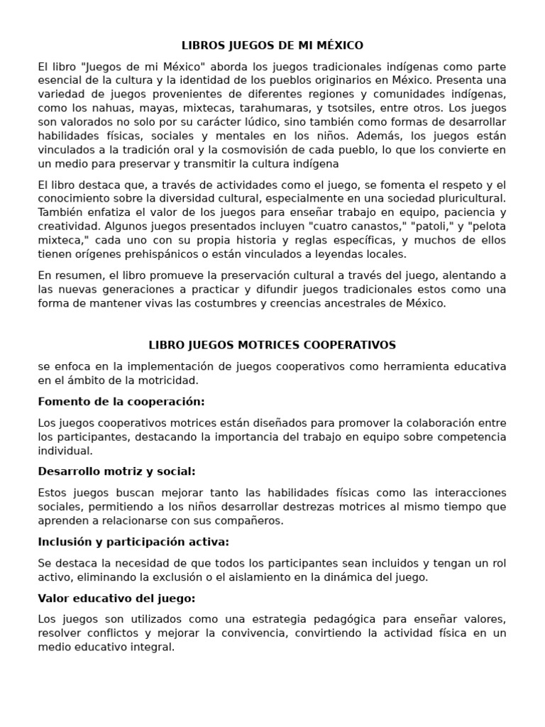 Libros Juegos de Mi México - 092718 | PDF