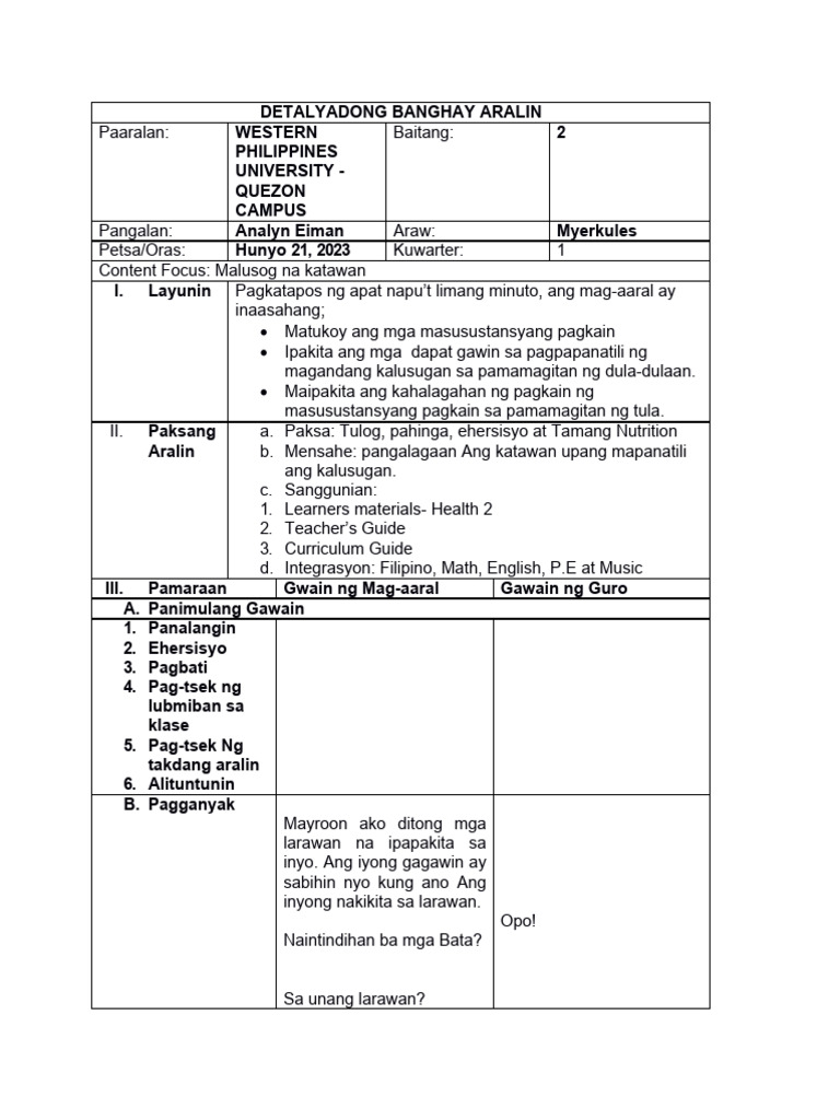 Lesson Plan Tle | PDF