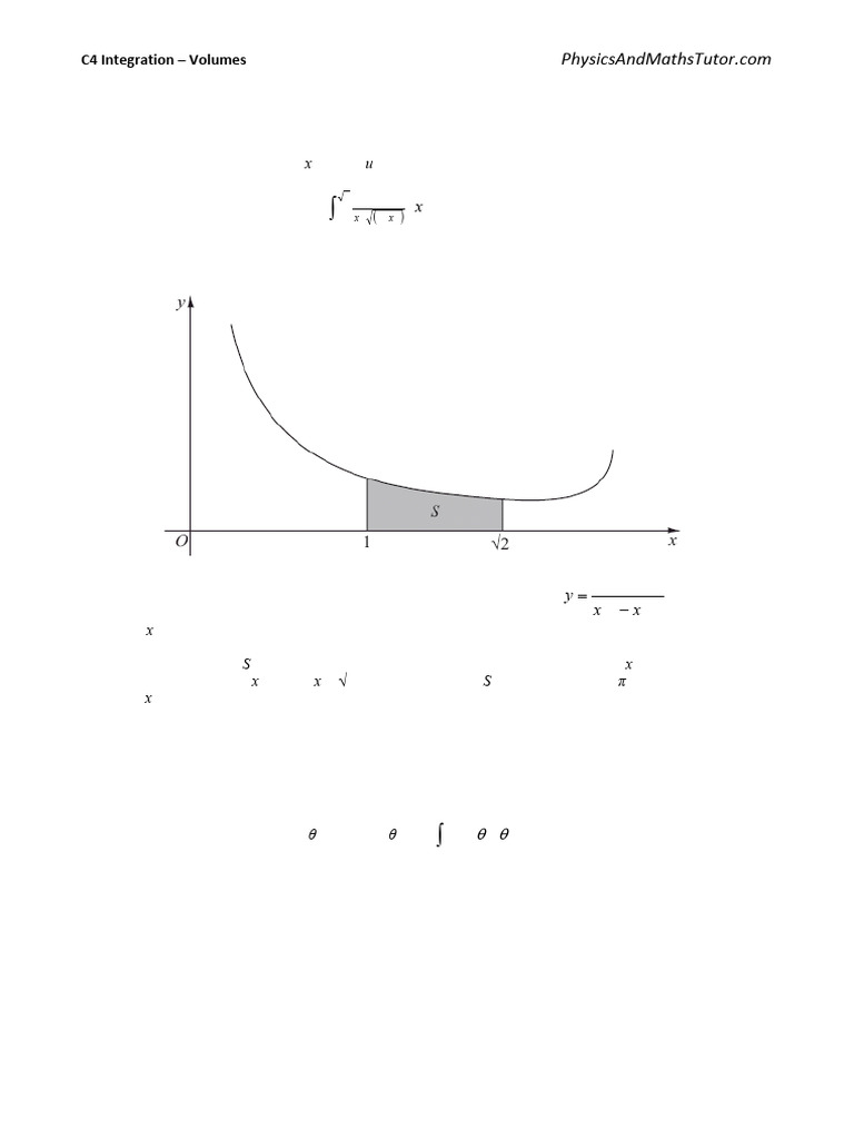 C4 Integration: Volumes of Revolution | PDF | Integral | Cartesian ...