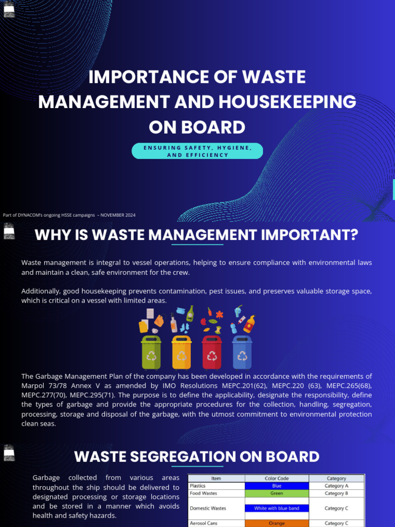 Waste Management in Housekeeping | PDF | Waste | Waste Management