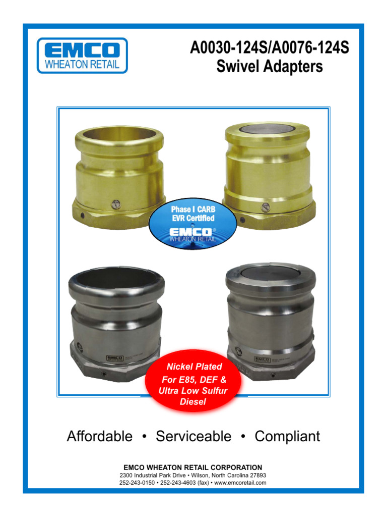 Swivel Adapters for Fuel Storage Tanks | PDF