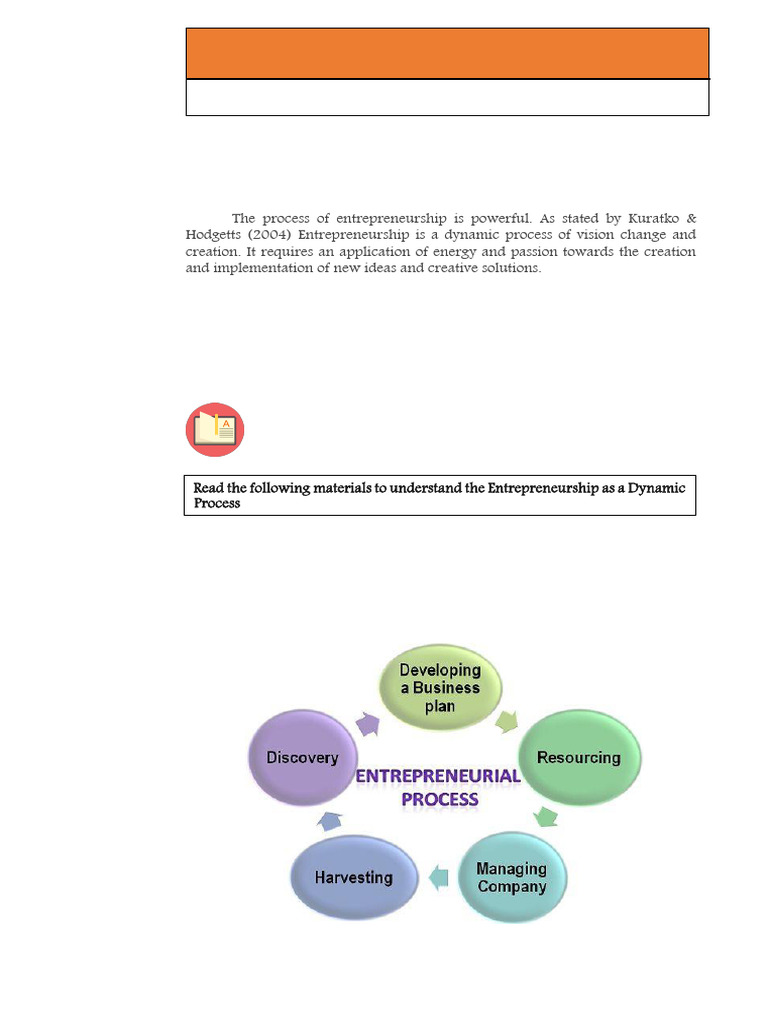 Understanding the Entrepreneurial Process | PDF | Entrepreneurship ...