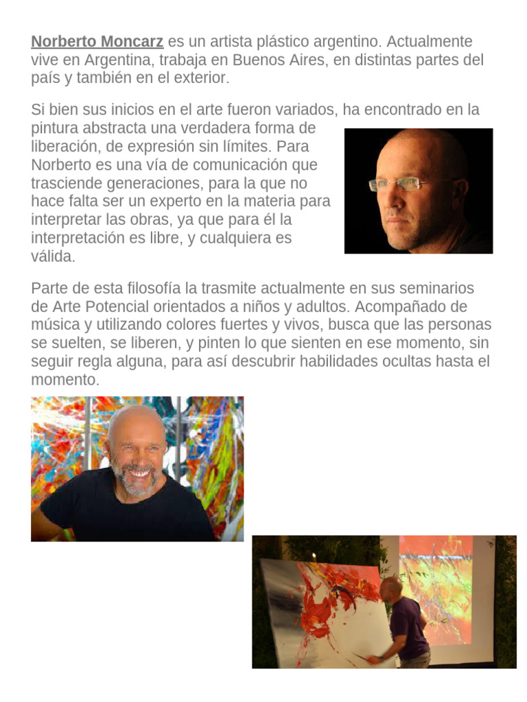 Norberto Moncarz Es Un Artista Plástico Argentino | PDF