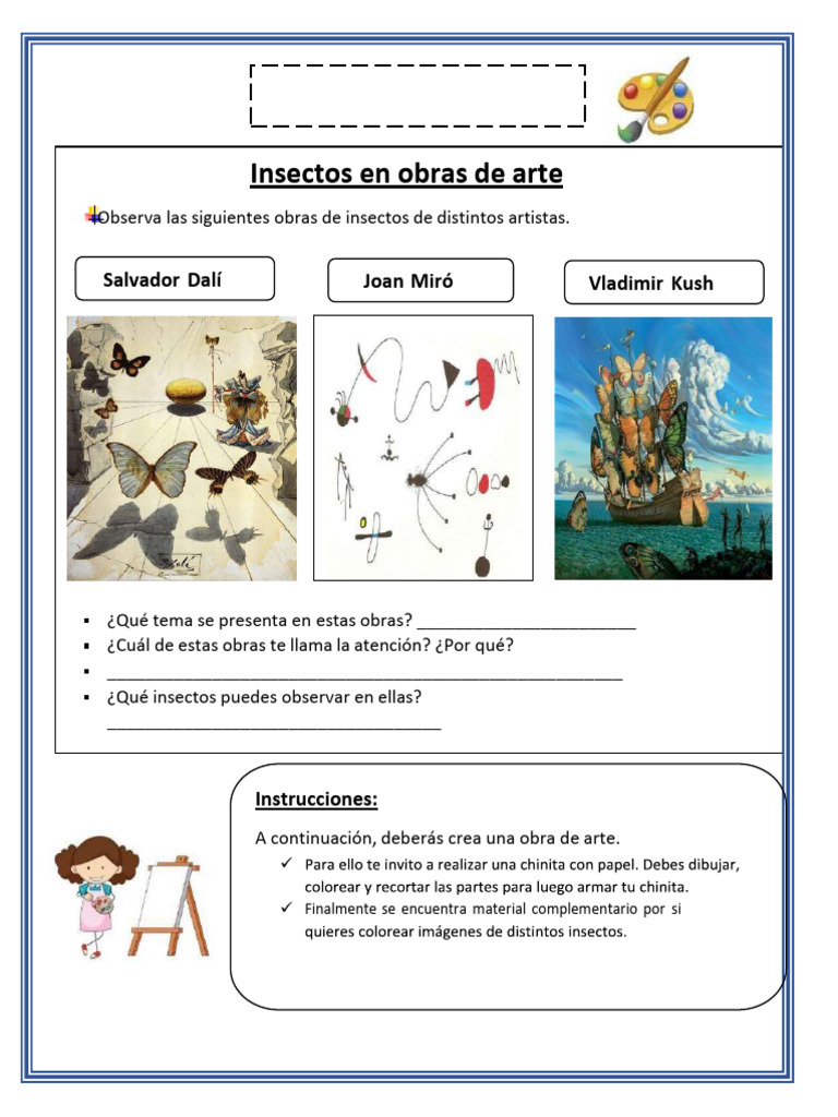 Fichas Artes 3° Básico N°2 | PDF