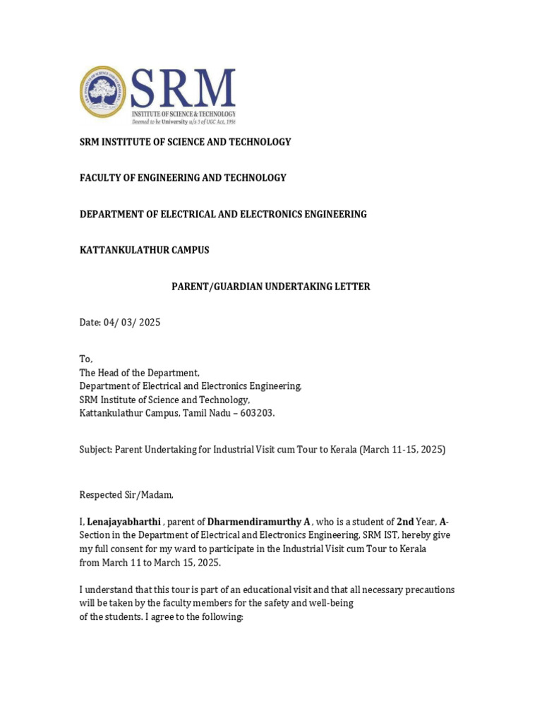 Final parent undertaking | PDF | Engineering | Science