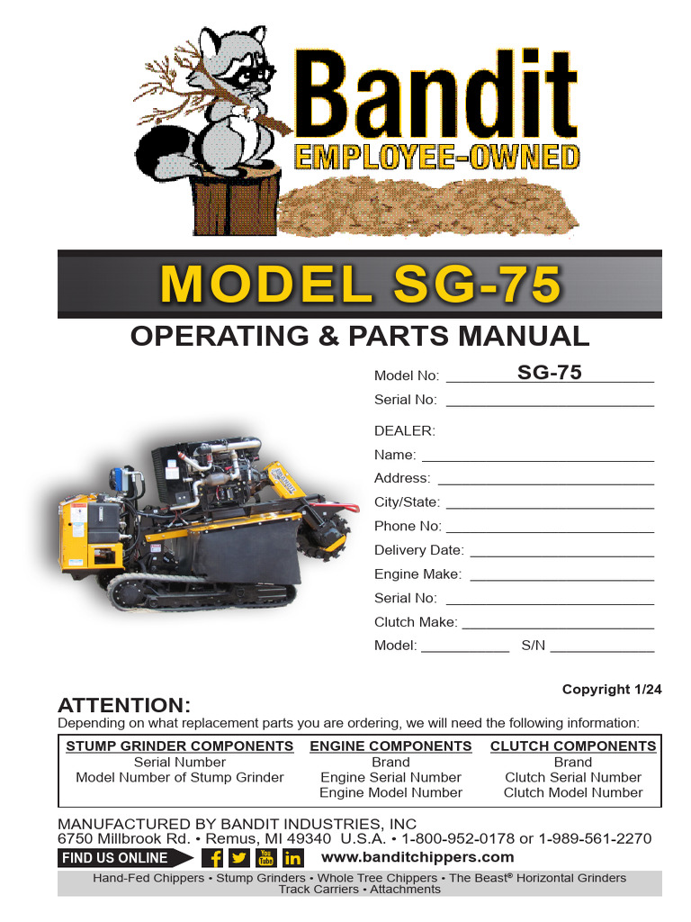 Bandit 75 | PDF | Legal Liability | Personal Protective Equipment