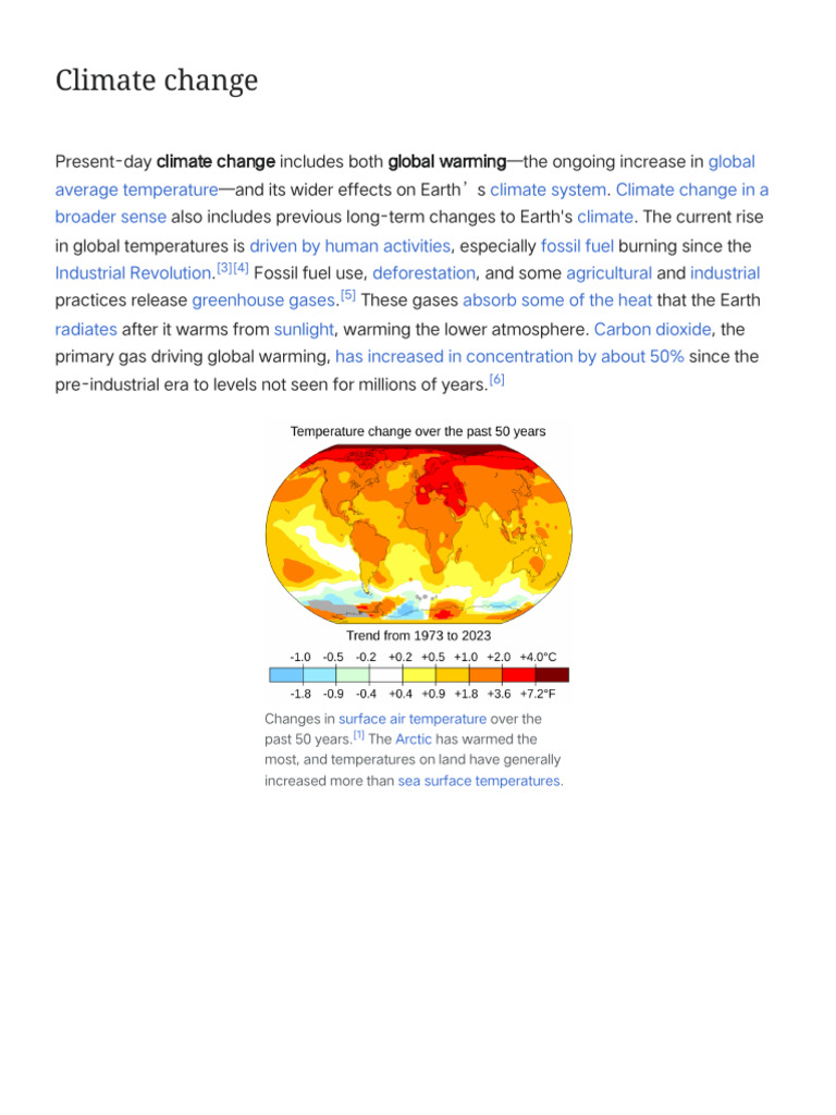 Climate Change | PDF | Climate Change | Greenhouse Gas