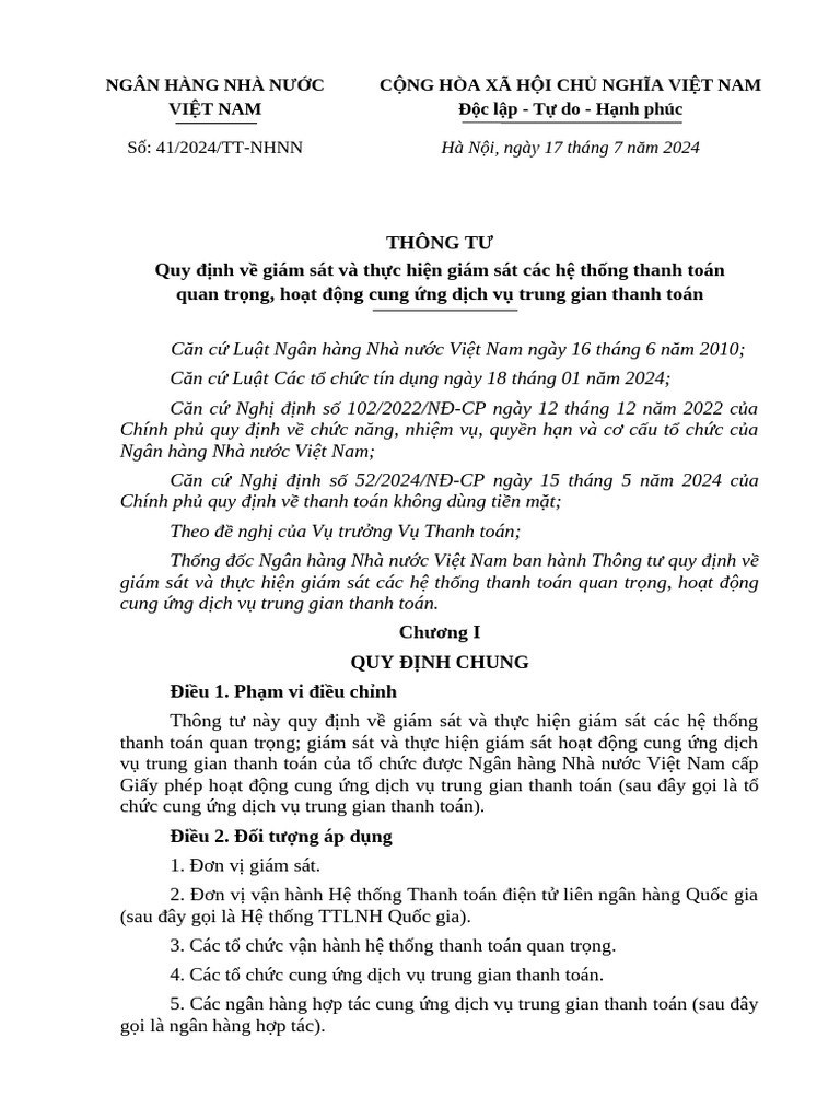 Thôngtư41-2024-TT-NHNN | PDF