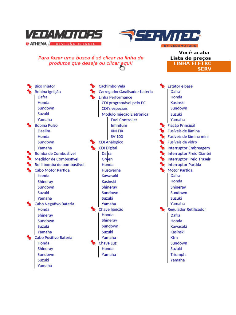 Lista Servitec | PDF | Honda | Motocicleta