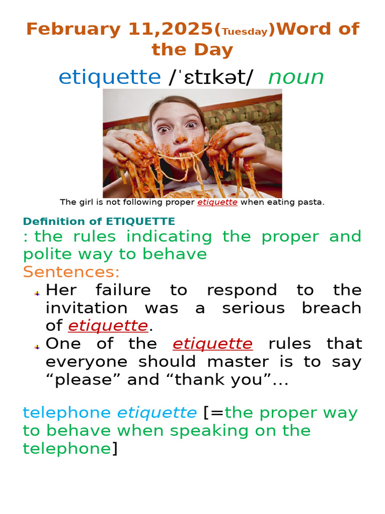 February 11 Word of The Day | PDF