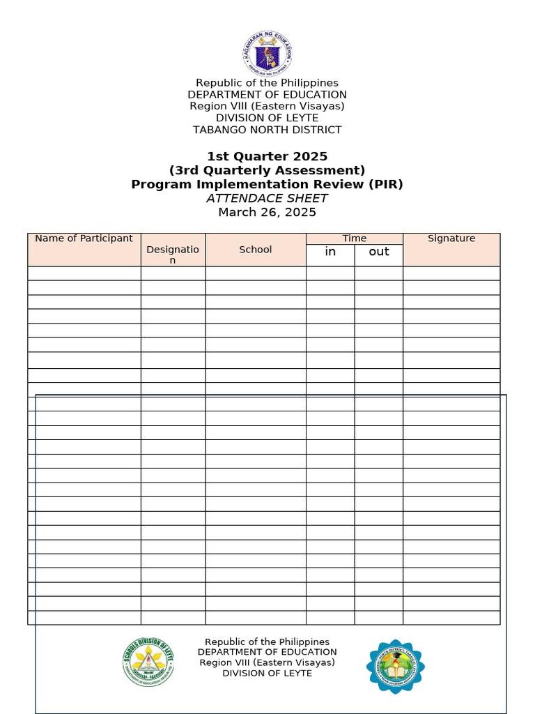 Attendace-Sheet and Appearance | PDF