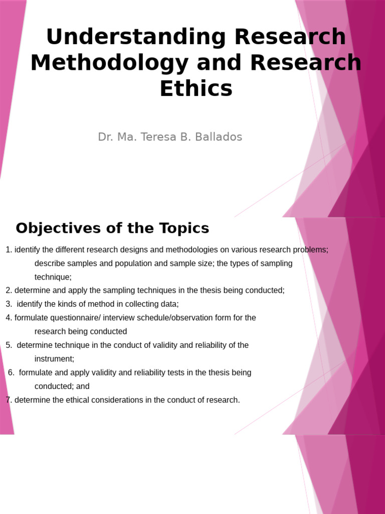 Research Methodology and Research Ethics | PDF | Sampling (Statistics) | Validity (Statistics)