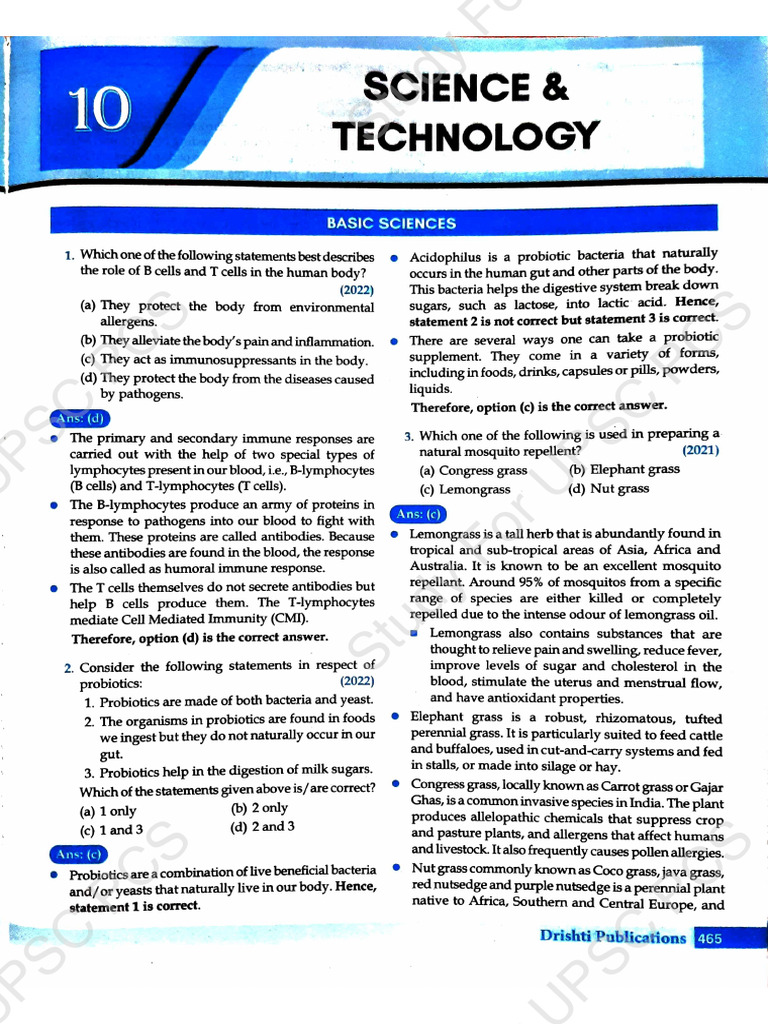 Eng Upsc Pyq Science & Tech | PDF
