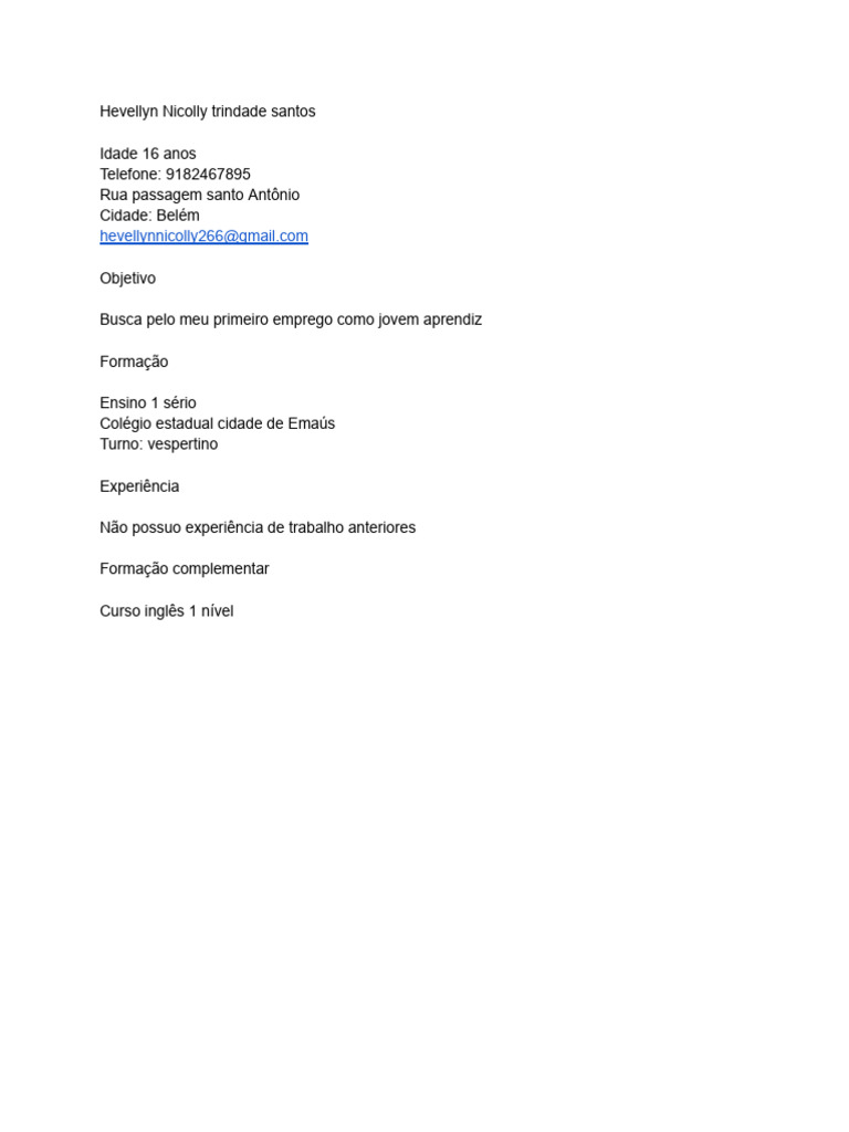 Hevellyn Nicolly Trindade Santos | PDF