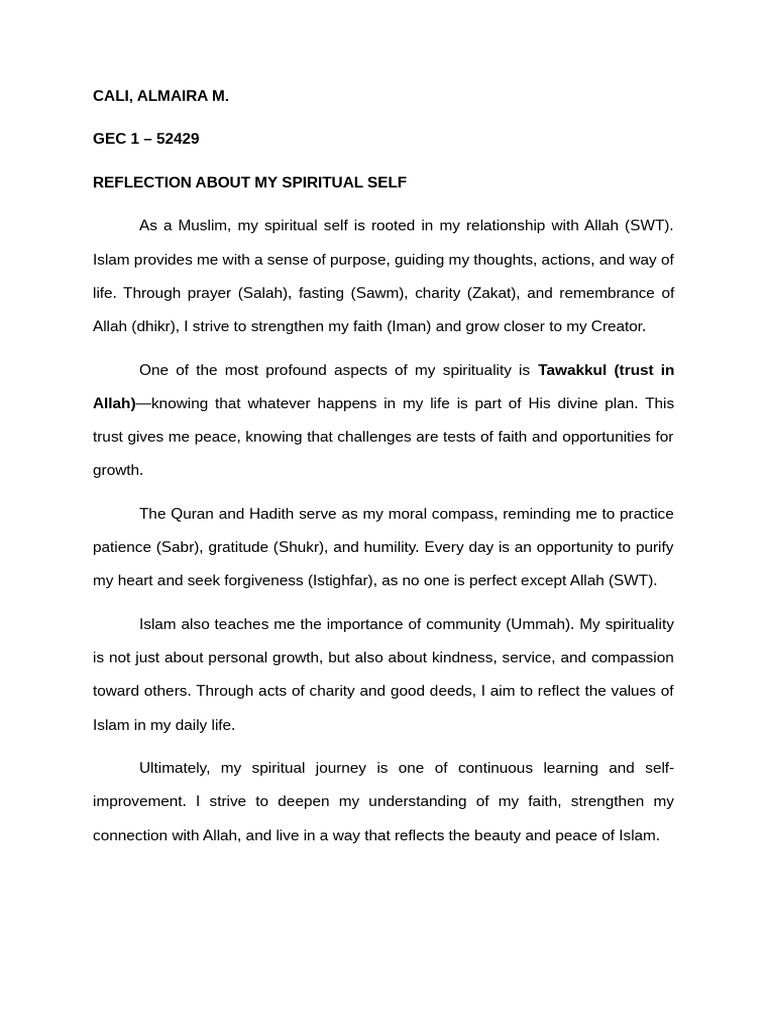 Cali Reflectionpaper Gec1 | PDF