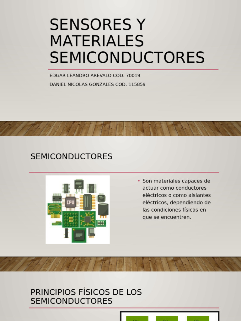 Sensores y Materiales Semiconductores | PDF | Semiconductores | Corriente eléctrica