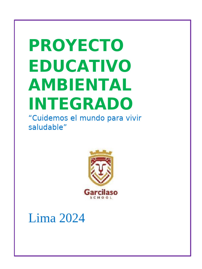 MODELO DE PEAI 2025 Act | PDF | Sustentabilidad | Reciclaje