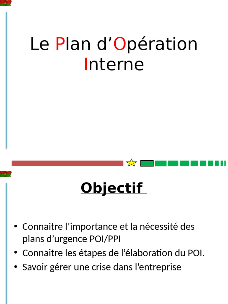 Guide sur le Plan d'Opération Interne | PDF | Gestion des risques | Risque
